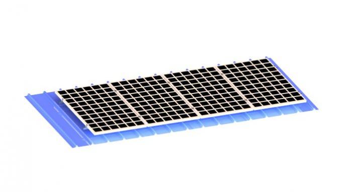 Railless Silver Metal Roof Solar Mounting System 40m/S Racking