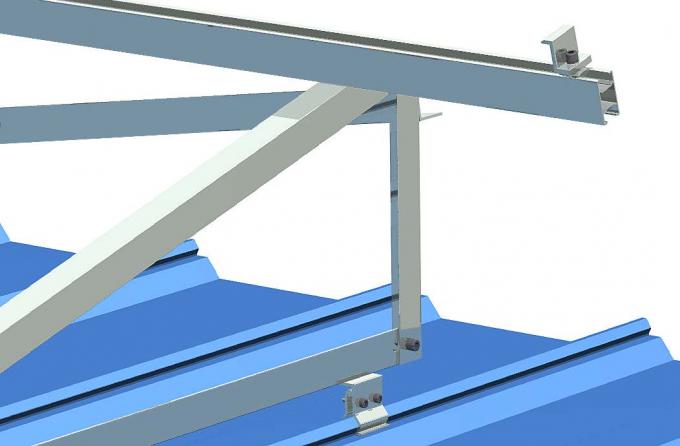 Triangle Photovoltaic Metal Roof Clamps For Solar Panels 60m/S Corrugated