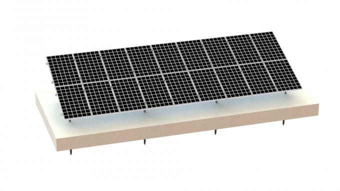Concrete Ground Aluminium Solar Mounting Structure 88m/S PV Systems