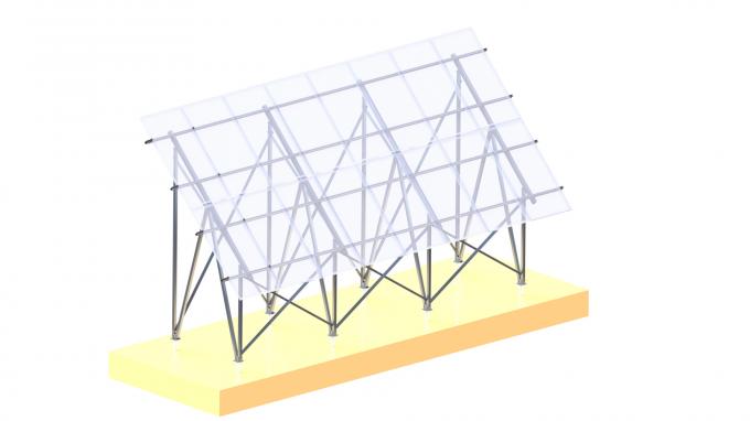 High Aluminum Photovoltaic Ground Mounted Solar Structure Flat Land ...