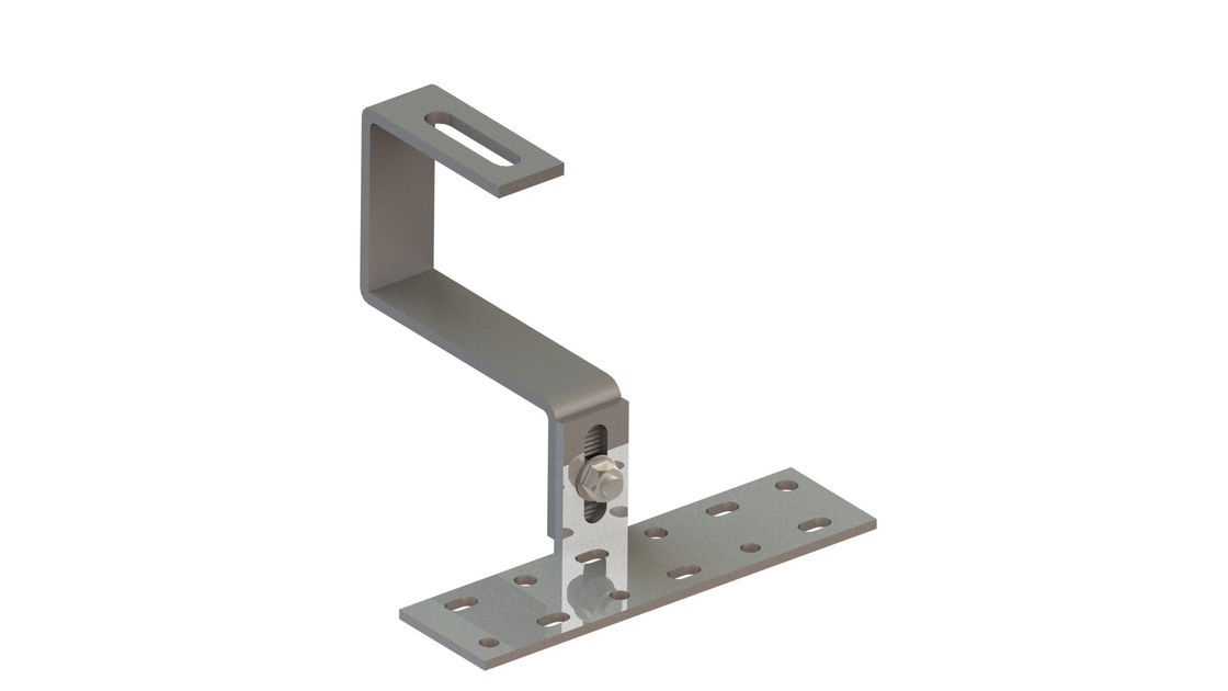 Flat Residence Tile Roof Solar Mounting System 88m/S Adjustable Panel ...