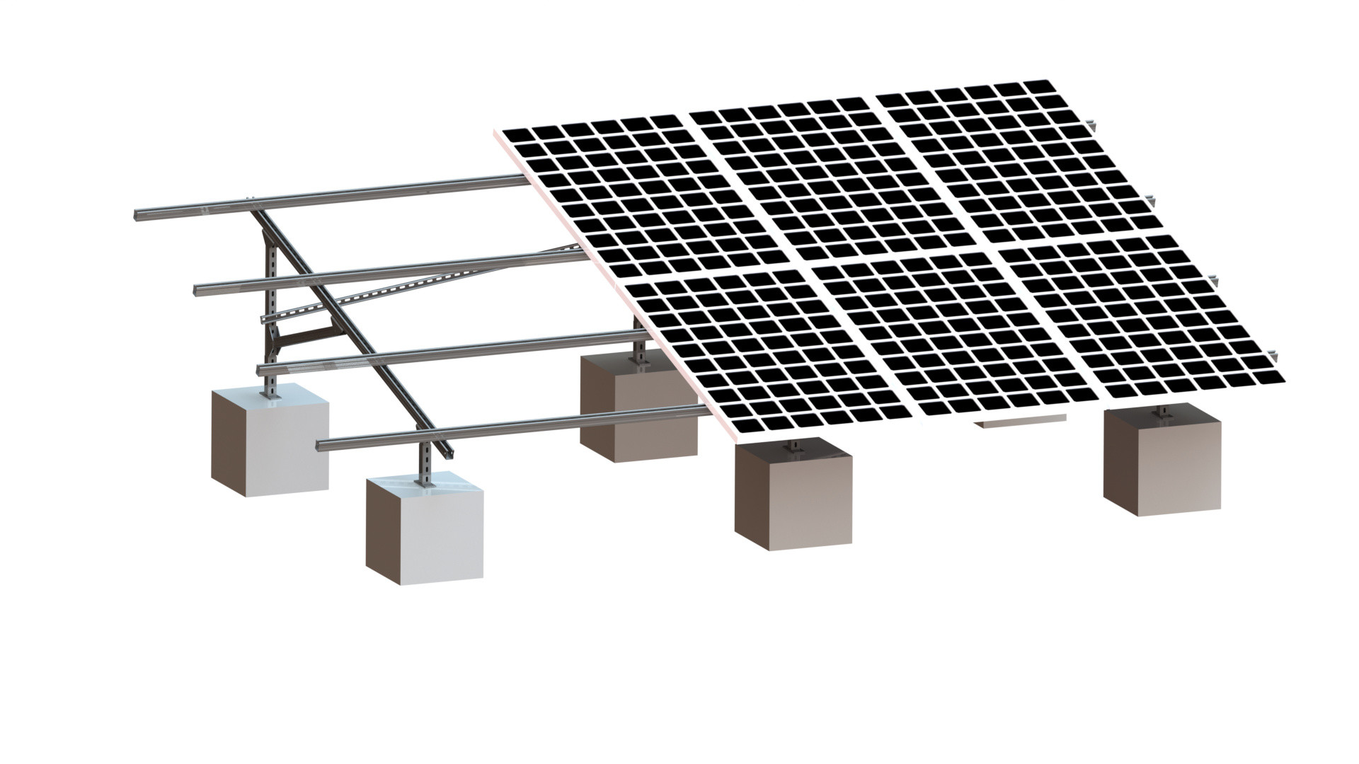 88m/S 2.0KN/M2 Steel Solar Structure Galvanized Ground Mounting System