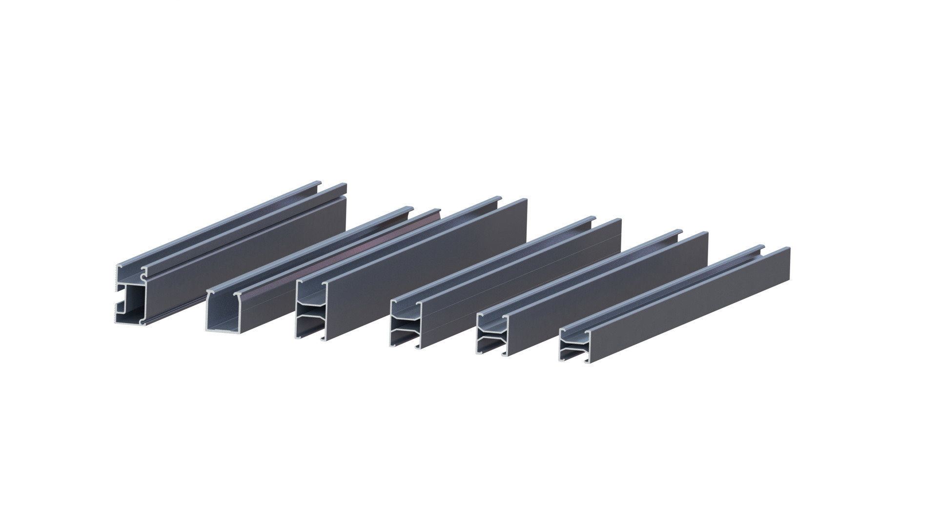 Natural Photovoltaic Aluminium Solar Panel Mounting Rails AL6005 Metal ...