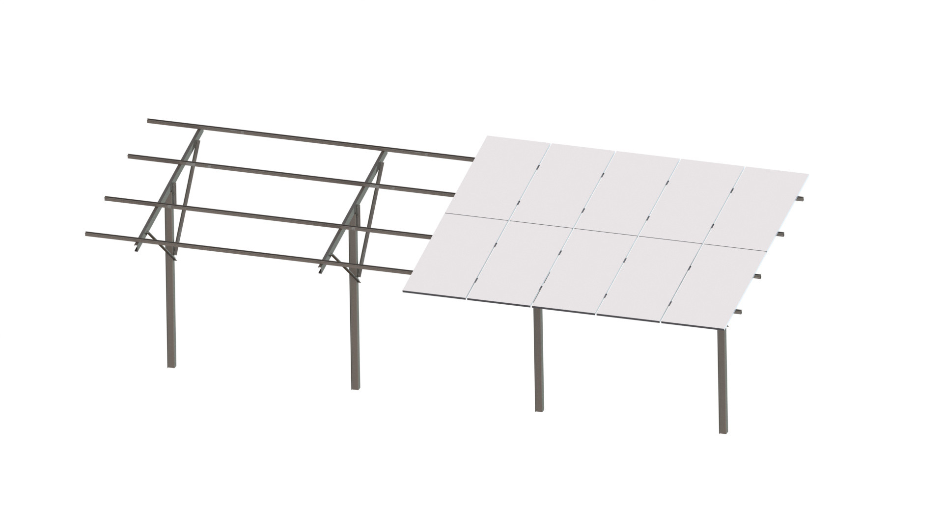 Single Pile Steel Solar Structure 10-30 Degree Solar Panel Ground ...